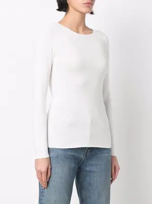 Giorgio Armani Ribbed-knit Fitted Jumper