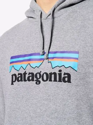 Patagonia Recycled Logo-print Hoodie - Grey