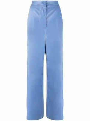 MAISON MARGIELA Faux-leather Trousers - Blue