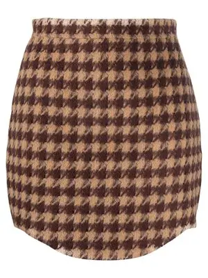 KALMANOVICH Houndstooth Mini Skirt