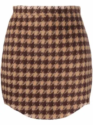 KALMANOVICH Houndstooth Mini Skirt