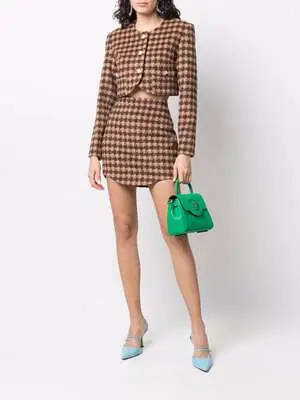 KALMANOVICH Houndstooth Mini Skirt