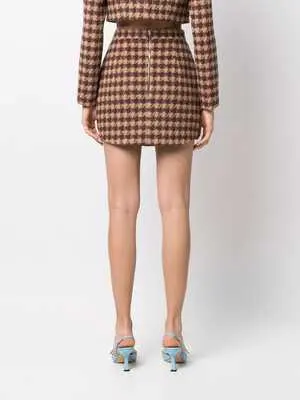 KALMANOVICH Houndstooth Mini Skirt