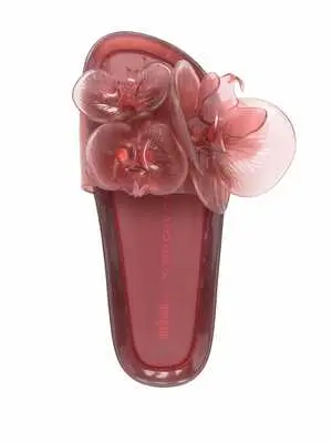 Y/project X Melissa Floral Appliqué Slides - Red