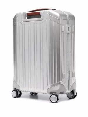 PIQUADRO Aluminium Ridged 4-wheel Suitcase