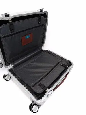 PIQUADRO Aluminium Ridged 4-wheel Suitcase
