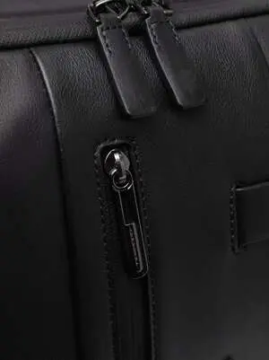 PIQUADRO Leather Backpack - Black