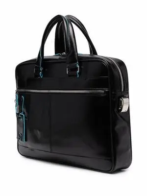 PIQUADRO Contrast-stitching Leather Work Bag