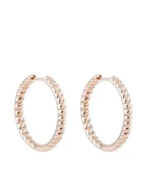 ANITA KO 18kt Rose Zoe Braided Hoop Earrings - Gold