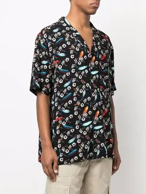 COUNTY OF MILAN Floral-print Short-sleeve Shirt