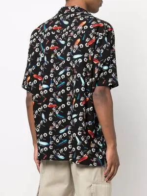 COUNTY OF MILAN Floral-print Short-sleeve Shirt