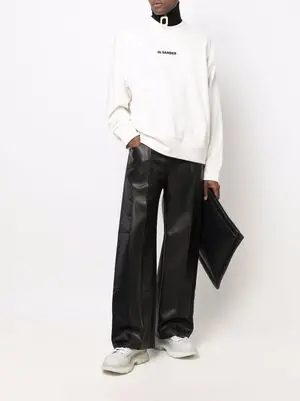JIL SANDER Logo-print Crew Neck Sweatshirt - White