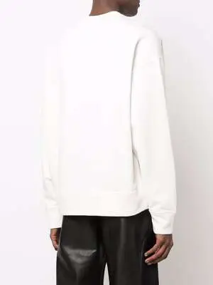 JIL SANDER Logo-print Crew Neck Sweatshirt - White