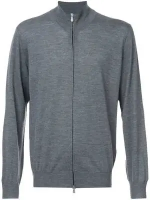 Brunello Cucinelli Zipped Cardigan - Grey