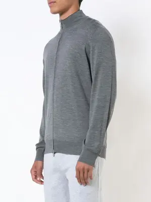 Brunello Cucinelli Zipped Cardigan - Grey