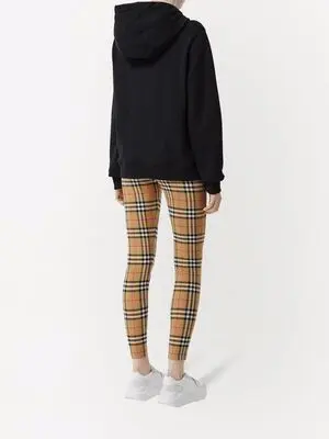 Burberry Check Stretch Jersey Leggings - Brown