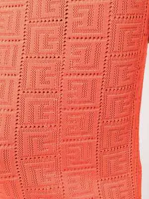 Balmain Perforated Monogram Skirt