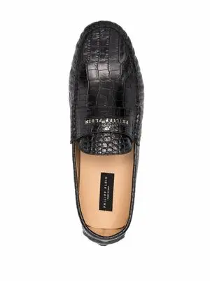 Philipp Plein Lug-sole Leather Moccasin