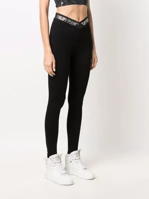 Philipp Plein Logo-embellished Leggings