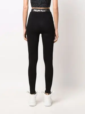 Philipp Plein Logo-embellished Leggings