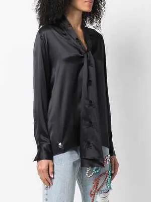 Philipp Plein V-neck Silk Blouse