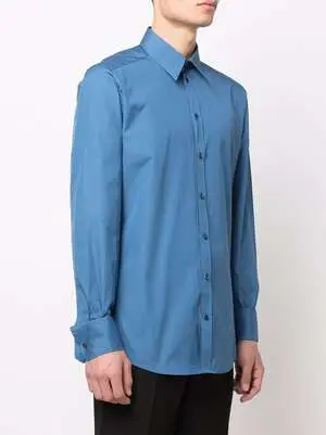 Dolce & Gabbana Button-up Cotton Shirt - Blue