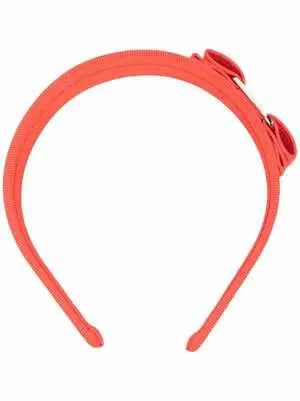 Vintage Salvatore Ferragamo Vara Bow Fabric Headband Hair Accessory Orange Salvatore ferragamo Vara Ribbon Headband Hair Accessory red  main image 3