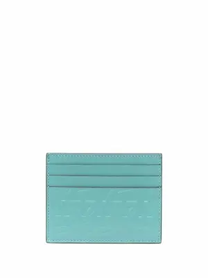 FERRAGAMO Gancini Embossed Cardholder - Blue