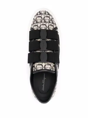 FERRAGAMO Gancini And Vara Bow Low-top Sneakers