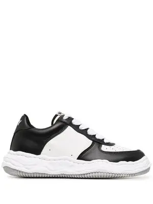 Mihara Yasuhiro Wayne Two-tone Leather Sneakers - White