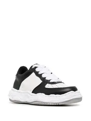 Mihara Yasuhiro Wayne Two-tone Leather Sneakers - White