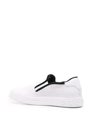 FERRAGAMO Gancini Slip-on Sneakers - White