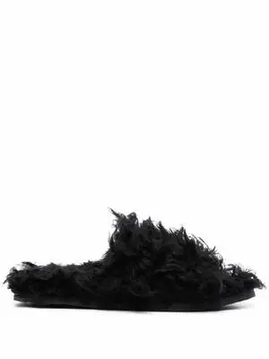 Red Valentino Textured-finish Open Toe Sandals - Black