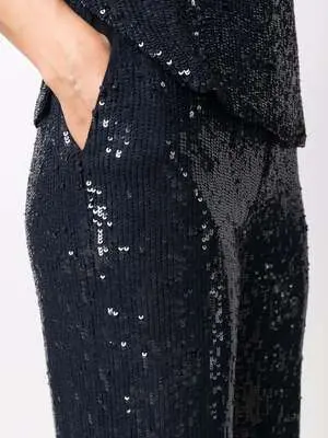 P.a.r.o.s.h Sequined Wide-leg Trousers - Blue