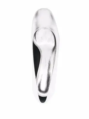 FERRAGAMO Farrah Leather Pumps - Grey