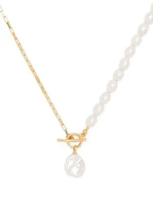 DOWER & HALL Luna Pearl-charm Necklace - White