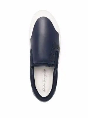FERRAGAMO Gancini Slip-on Sneakers - Blue