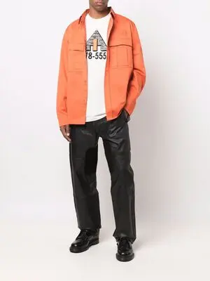 DIESEL® Straight-leg Leather Trousers