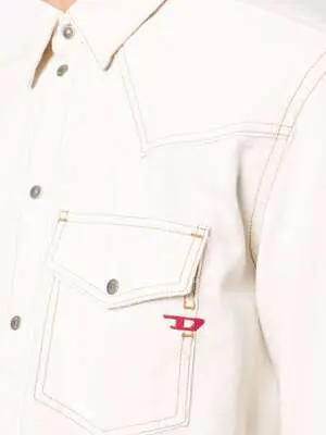 DIESEL® Logo-embroidered Denim Shirt