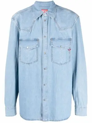 DIESEL® D-ocean Western Denim Shirt - Blue