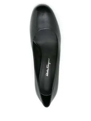 FERRAGAMO Farrah Leather Pumps - Black
