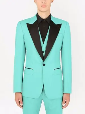 Dolce & Gabbana Sicilia-fit Three-piece Tuxedo Suit - Blue