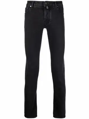 Jacob Cohen Black Wash Pants For Men