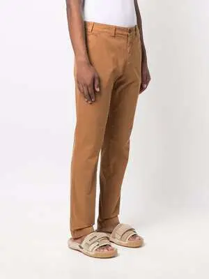 Kenzo Slim-fit Logo-patch Stretch-cotton Trousers