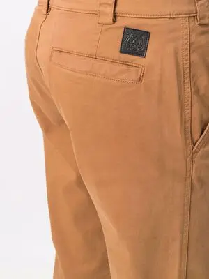 Kenzo Slim-fit Logo-patch Stretch-cotton Trousers
