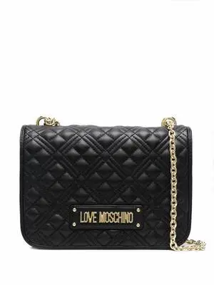 Moschino Quilted Shoulder Bag - Black