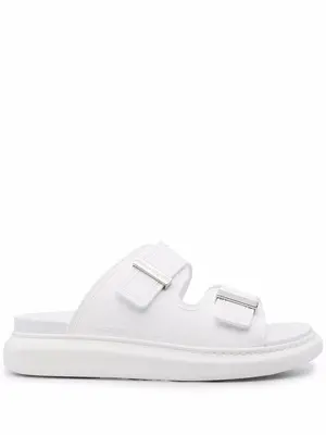 Alexander McQueen Logo-buckle Detail Sandals - White
