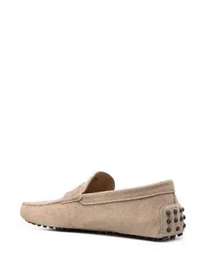 TOD'S City Gommino Suede Driving Shoes - Neutrals