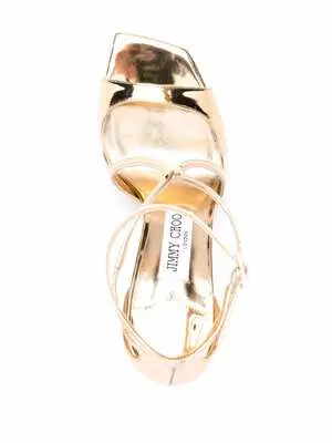 JIMMY CHOO Azia Metallic Sandals