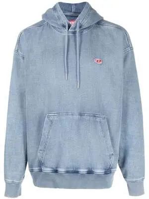 DIESEL® D-um-rib Denim Hoodie - Blue
